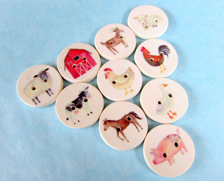 Animal Buttons – Ginger Mint Collection