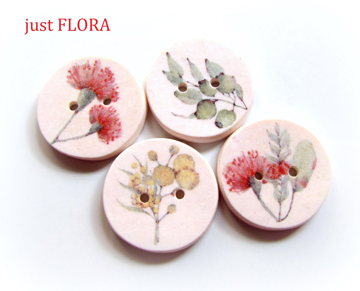 Australian Natives Buttons – Ginger Mint Collection