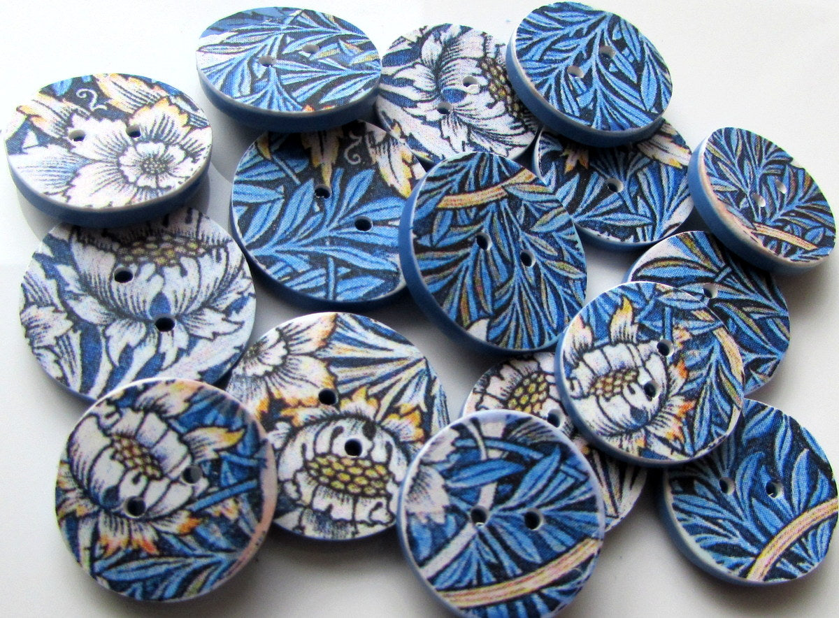 William Morris 'Tulip and Willow' Buttons – Ginger Mint Collection