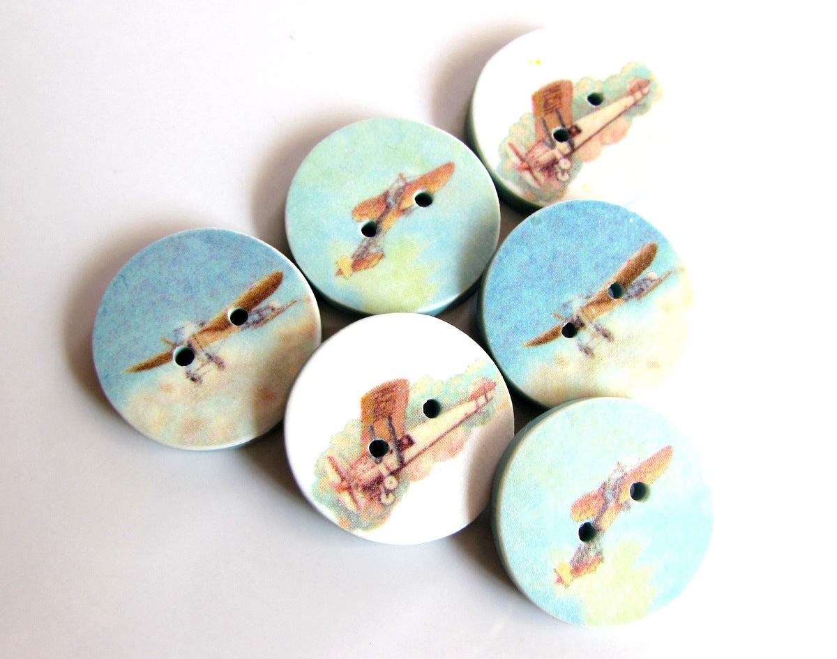 Vintage Plane Buttons – Ginger Mint Collection